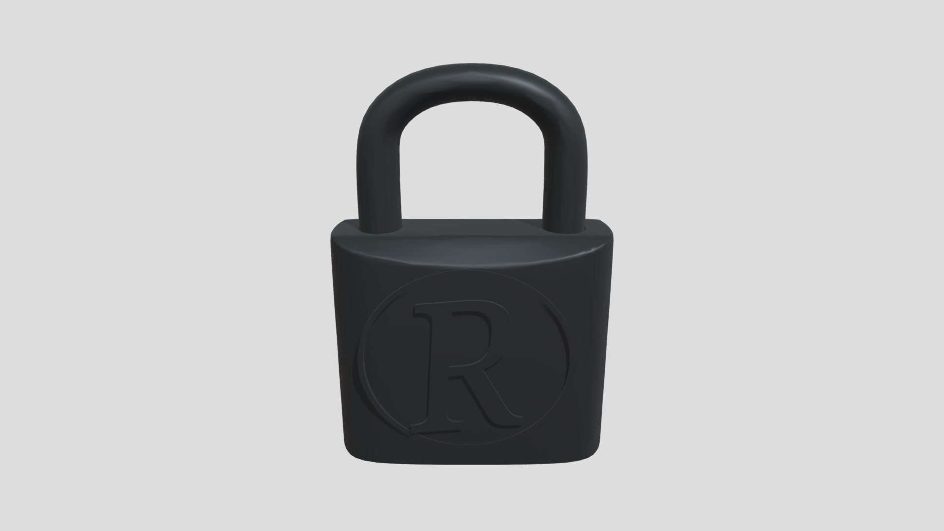 Padlock with letter R - 3D model by RuDesignerDigital ...