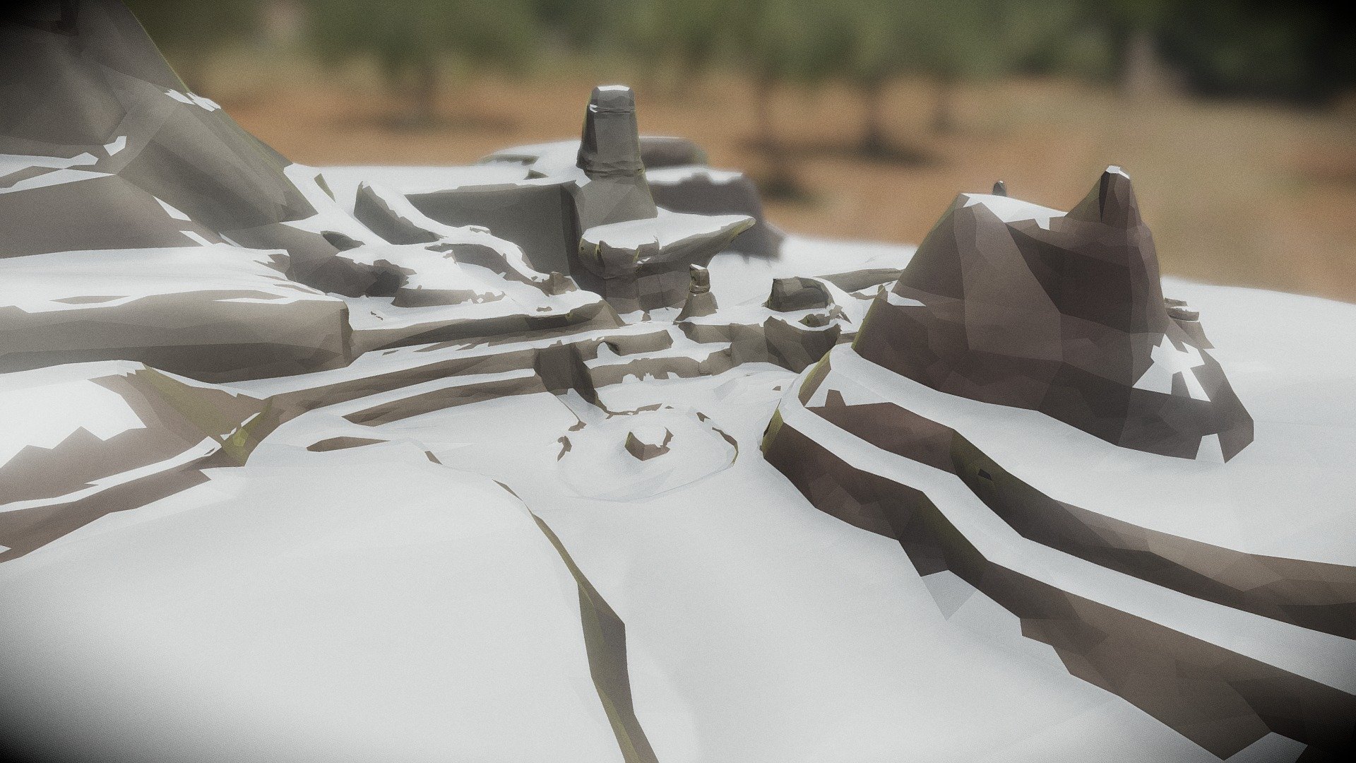 Snow Cliffs rocky terrain - Buy Royalty Free 3D model by tamminen ...
