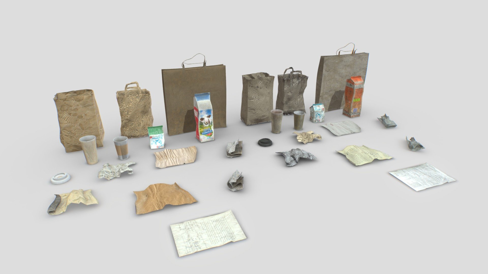 Paper Junk - Buy Royalty Free 3D model by 32cm [5d0dae9] - Sketchfab Store