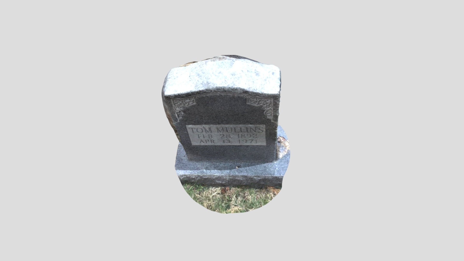 Tom Mullins Grave Marker - 3D model by Virtual Curation Lab ...