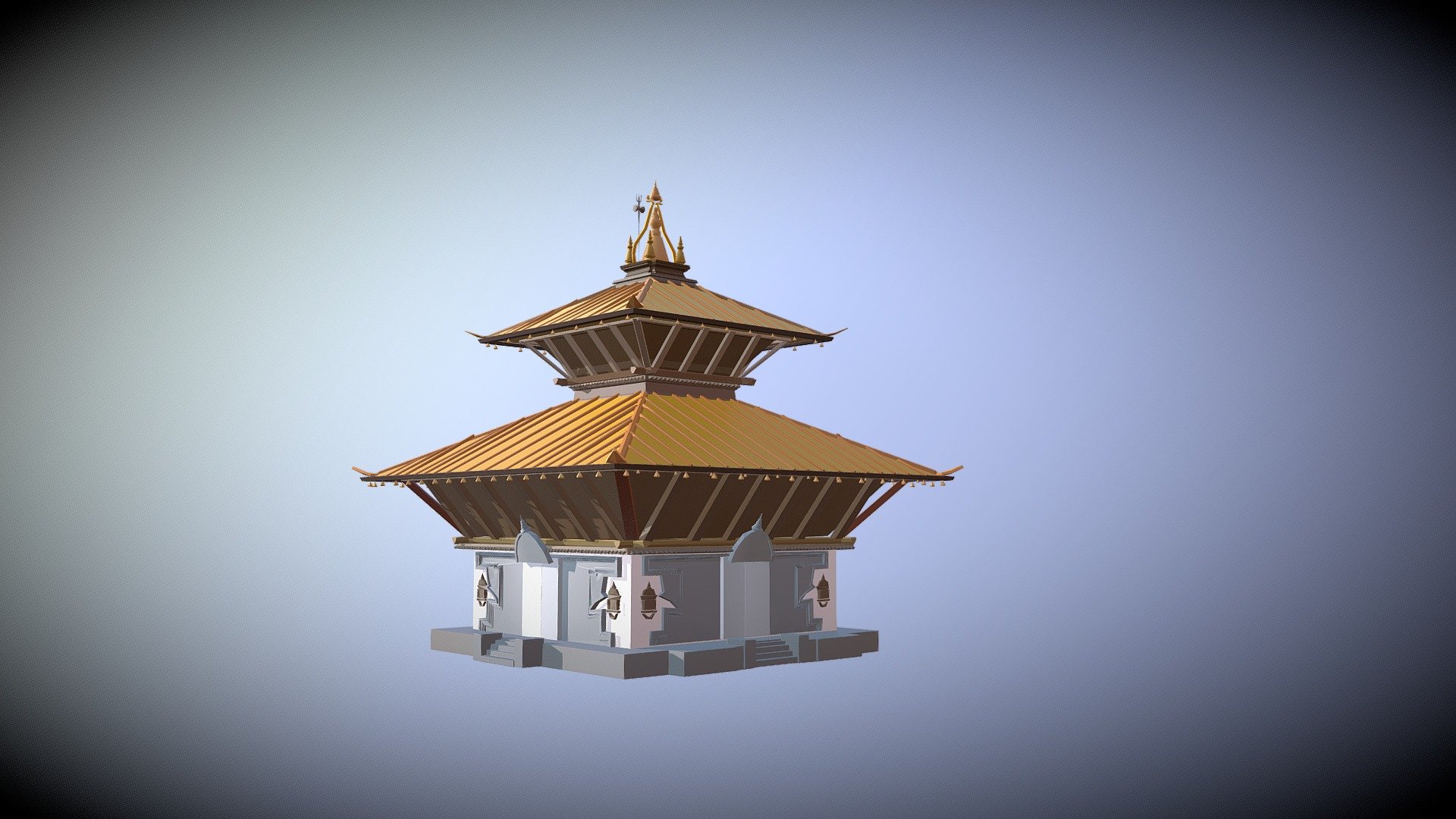 Pashupatinath Temple | Low poly Temple - 3D model by sudeepsingh [5d0e0a4] - Sketchfab