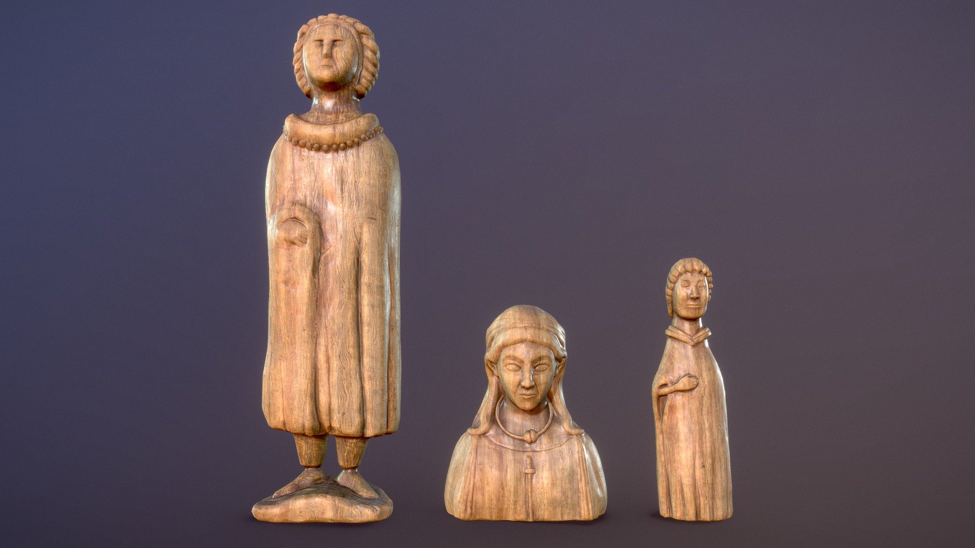 Gallic ex-voto statues - Statuettes gauloises - 3D model by Nicolas ...