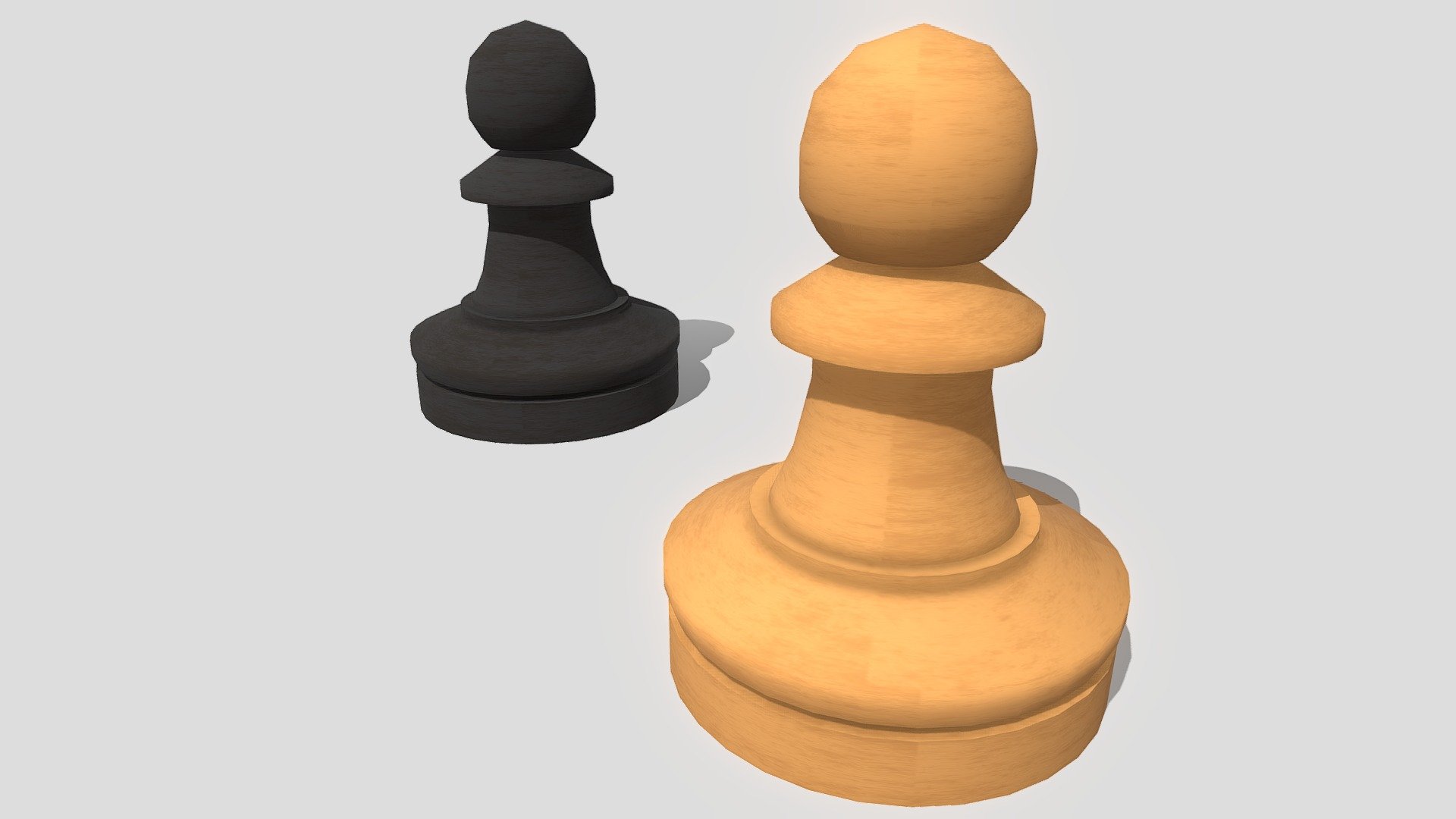 Pawn (chess) / White + Black - Download Free 3D model by Walor [5d14631 ...