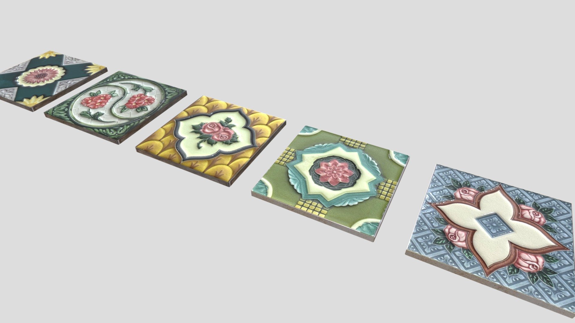 Peranakan Tiles - 3D model by STB-TC [5d14cc8] - Sketchfab