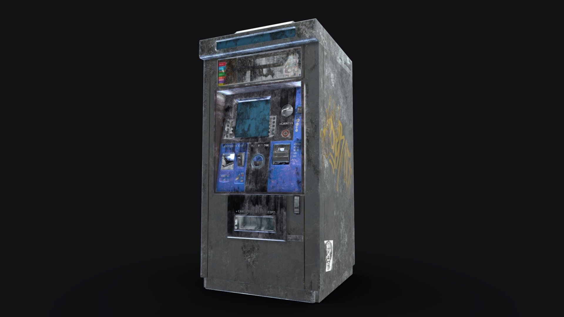 Subway Ticket Machine - 3D model by inthernal9 [5d1ea1f] - Sketchfab