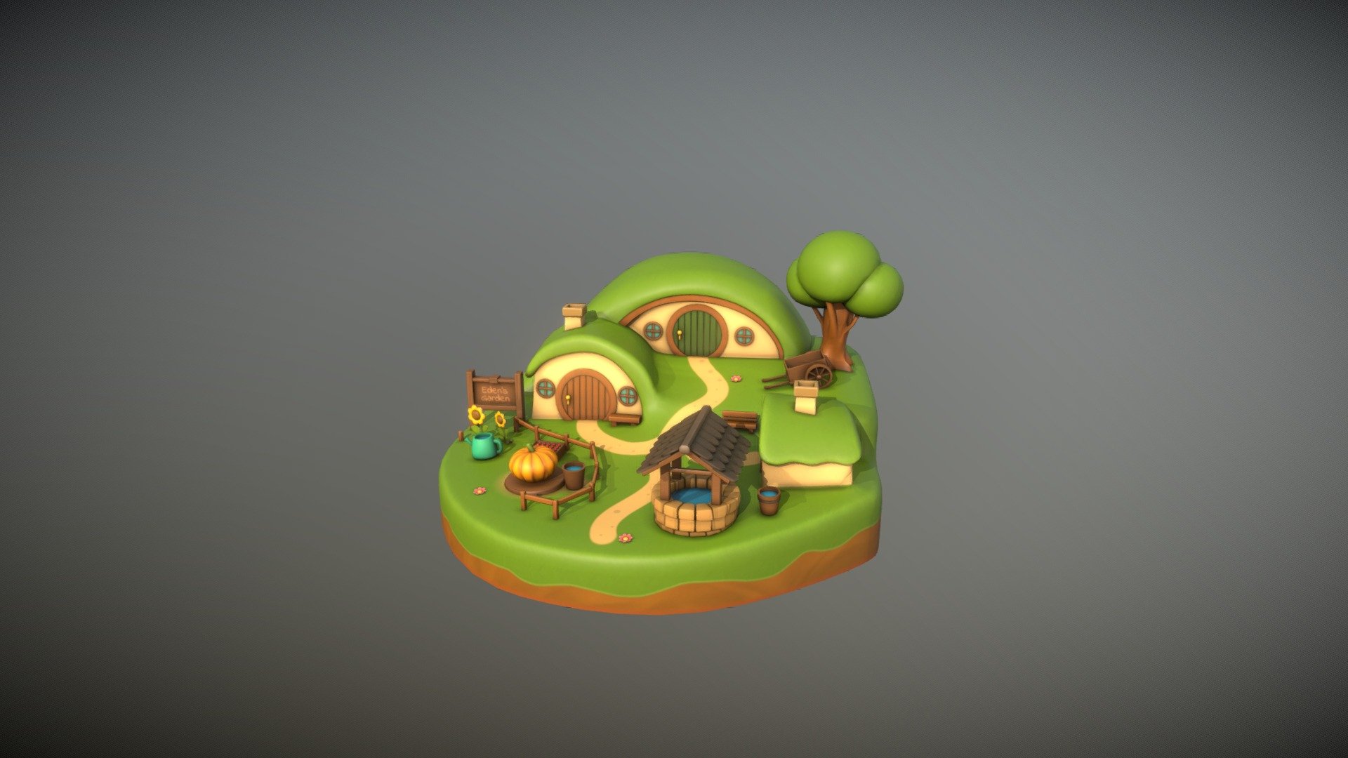 Hobbiton - Diorama - Alvified - 3D model by Alvified [5d1edc9] - Sketchfab