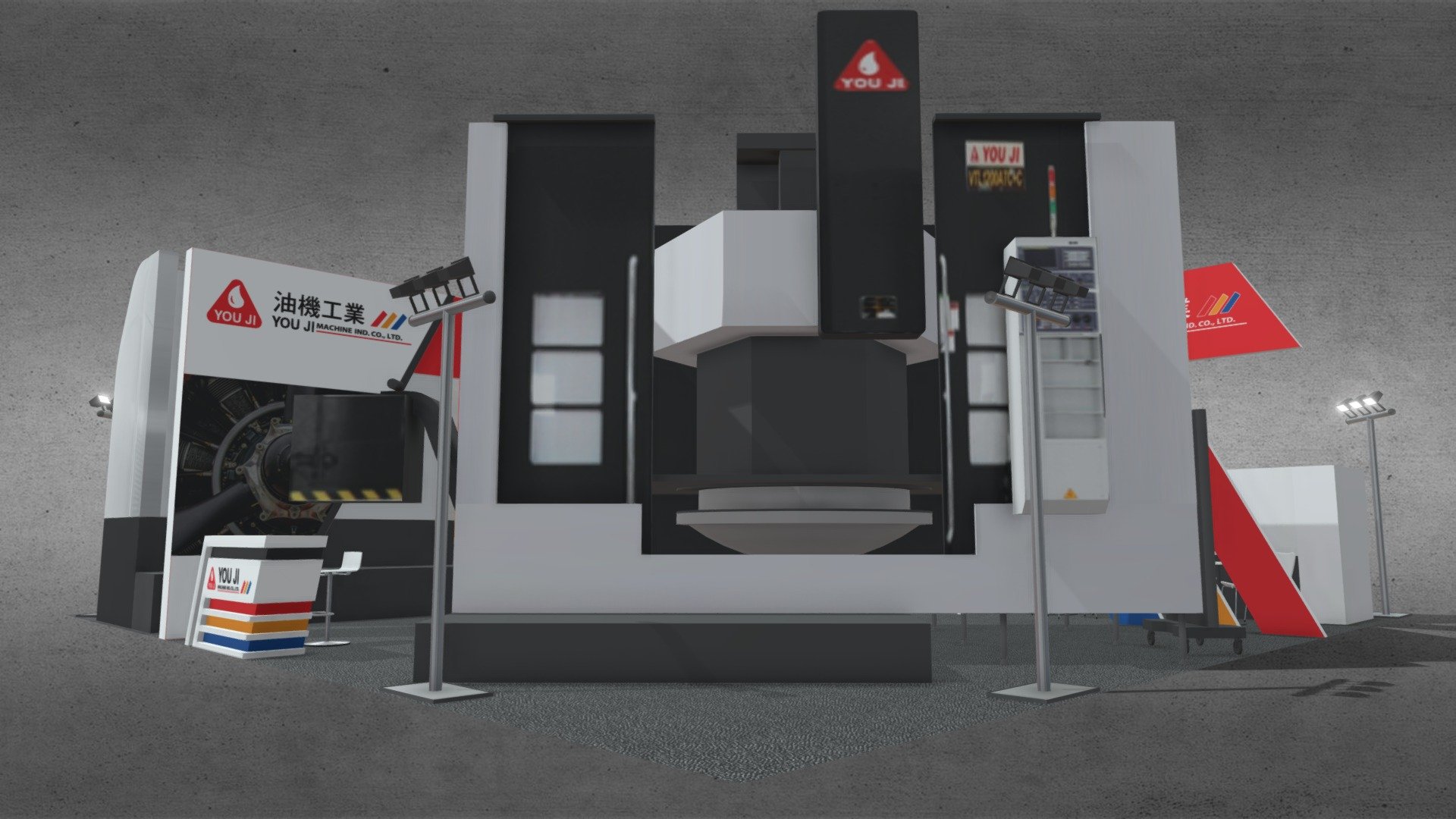 2020 iMTduo YOU JI Machine booth design - 3D model by Event_Solution ...