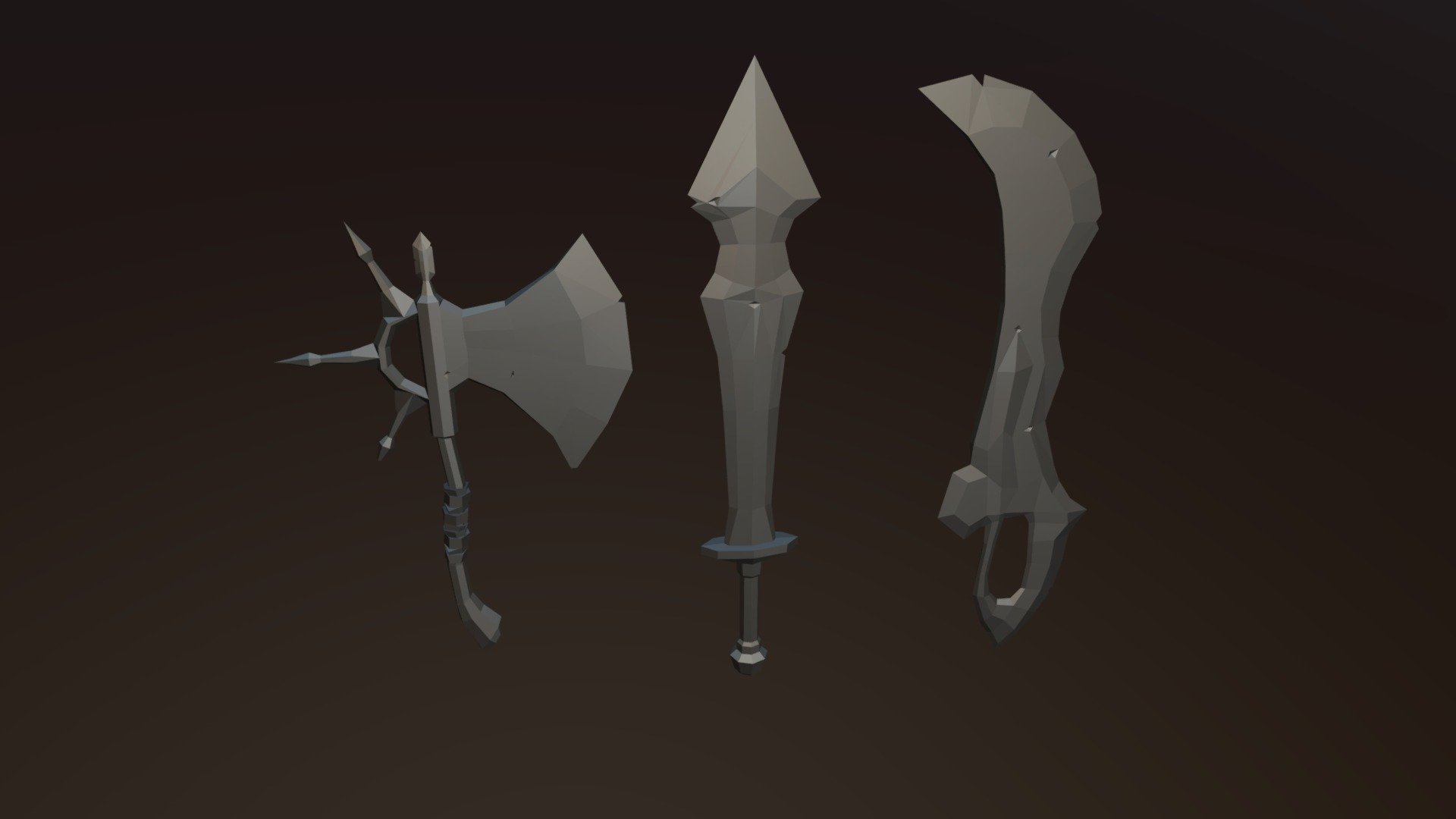 Some lowpoly weapons - Download Free 3D model by letoor [5d240f4 ...