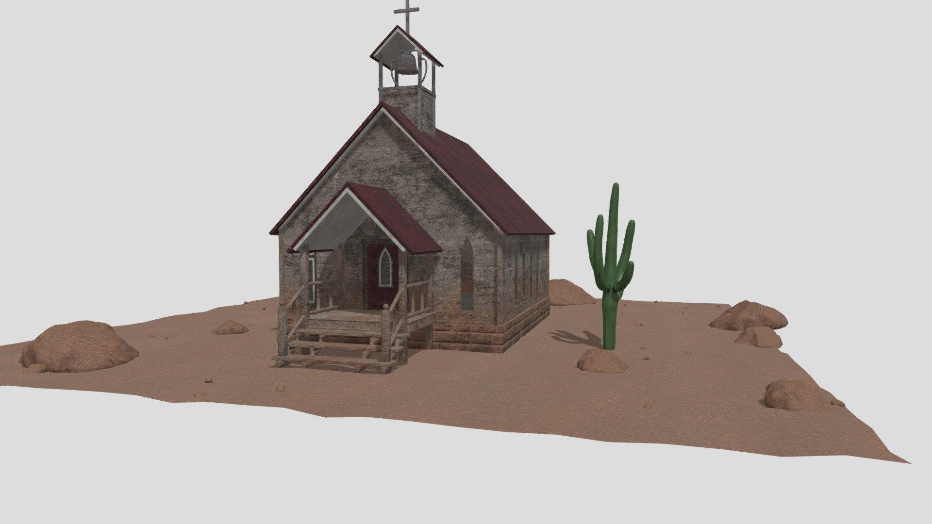 A Wild West style church - Download Free 3D model by A9908244 [5d26a4e ...