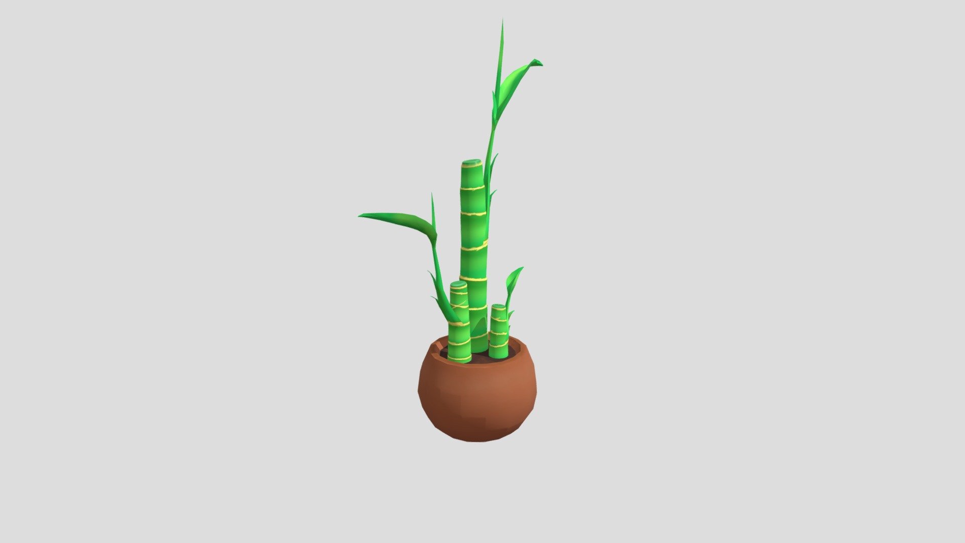 Stylized Potted Bamboo Plant - Download Free 3D model by Meemoe ...