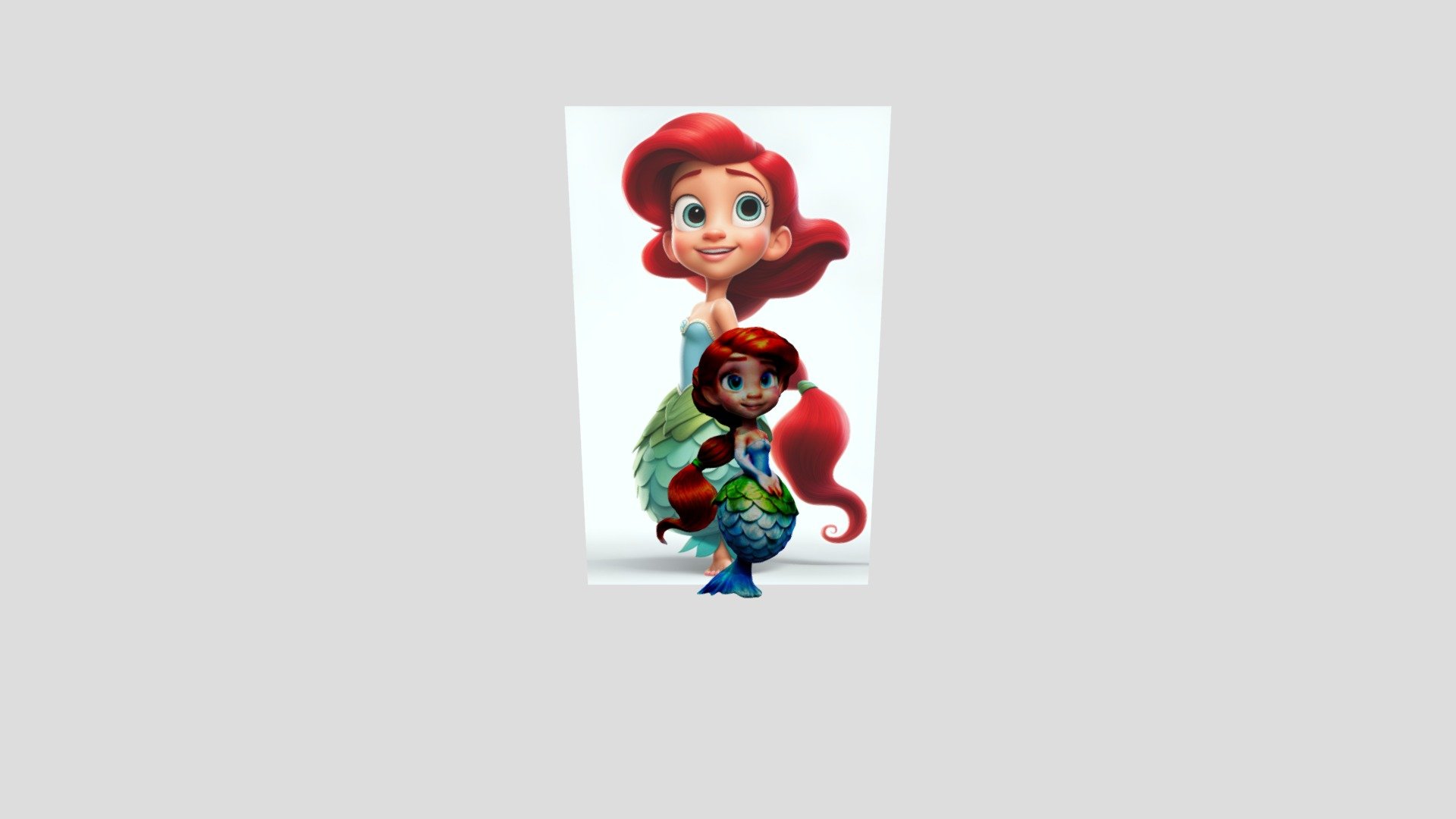disney princess ariel the little mermaid, behanc - Download Free 3D ...