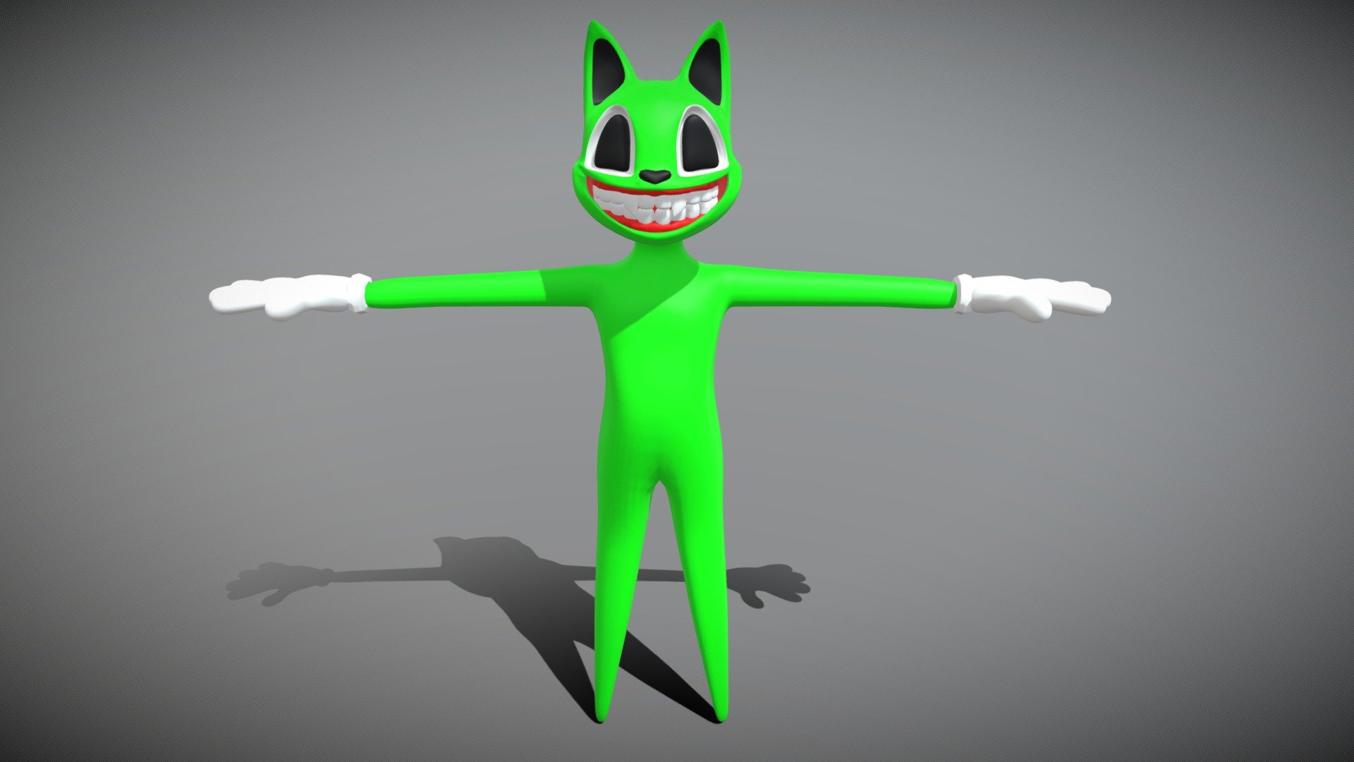 Green Cartoon Cat - Download Free 3D model by Poopo192 🎃👻 (@Edward ...