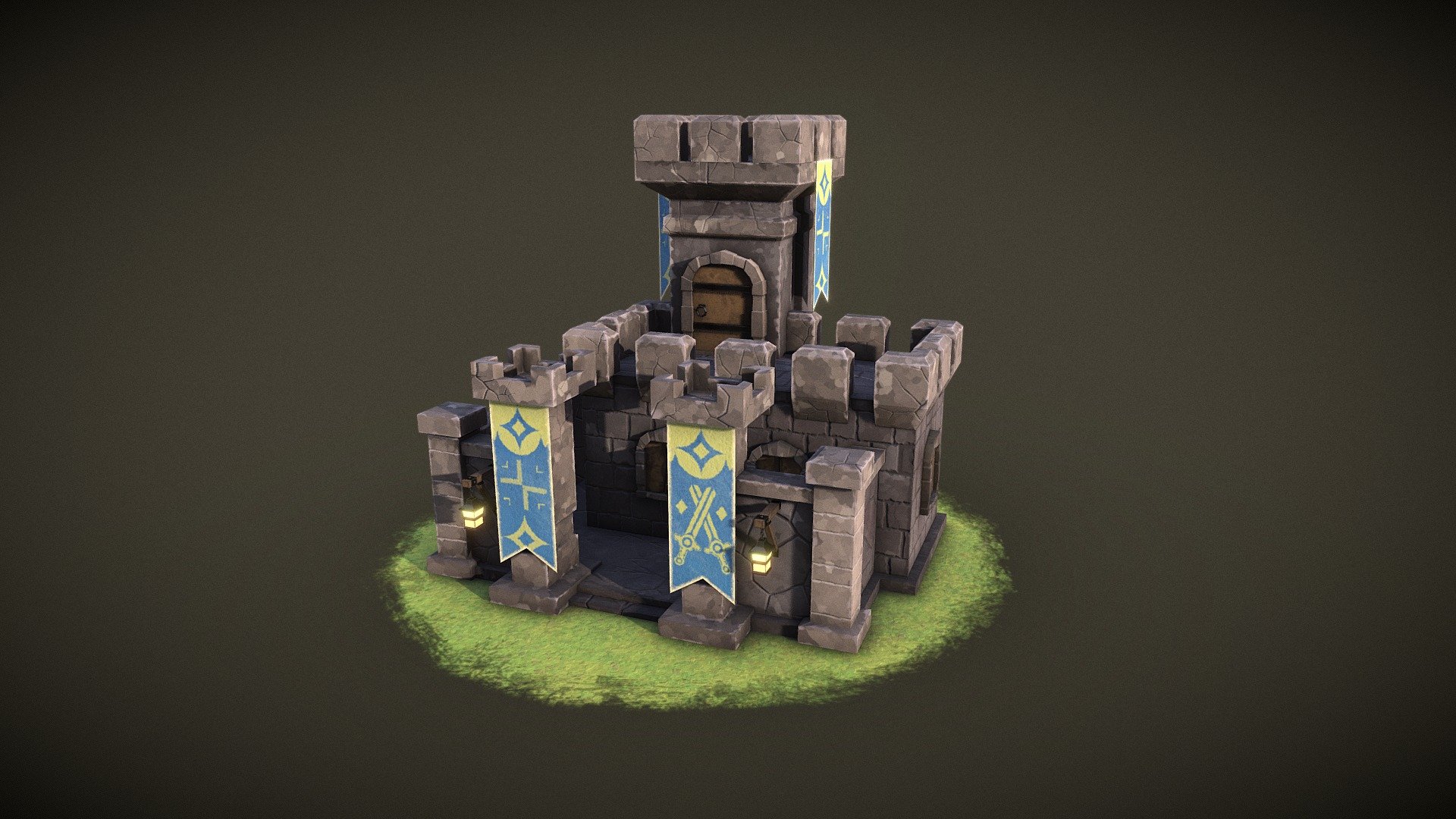 Medieval knight barrack - 3D model by MichalBielecki [5d3270f] - Sketchfab