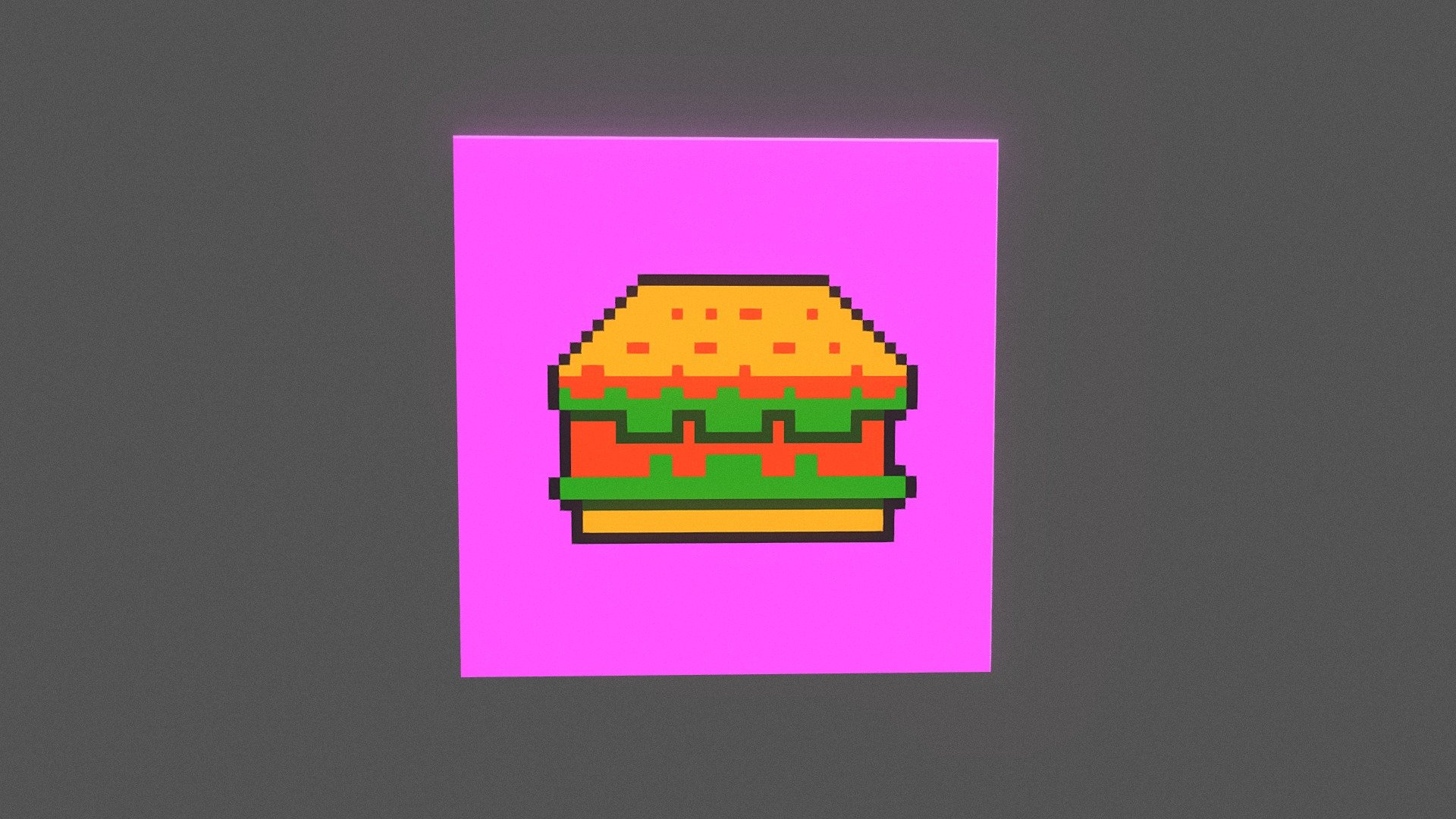a neon pixel burger - Download Free 3D model by alina_dreiman [5d373e3 ...