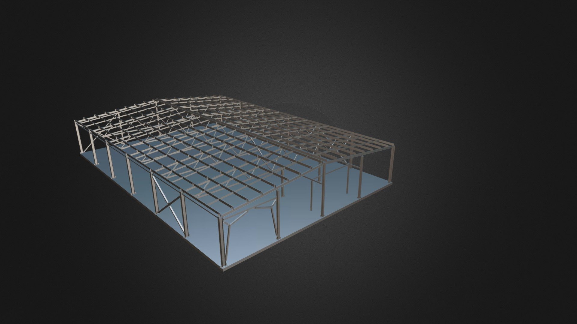 24х36 - 3D model by Steel-buildings [5d399e1] - Sketchfab