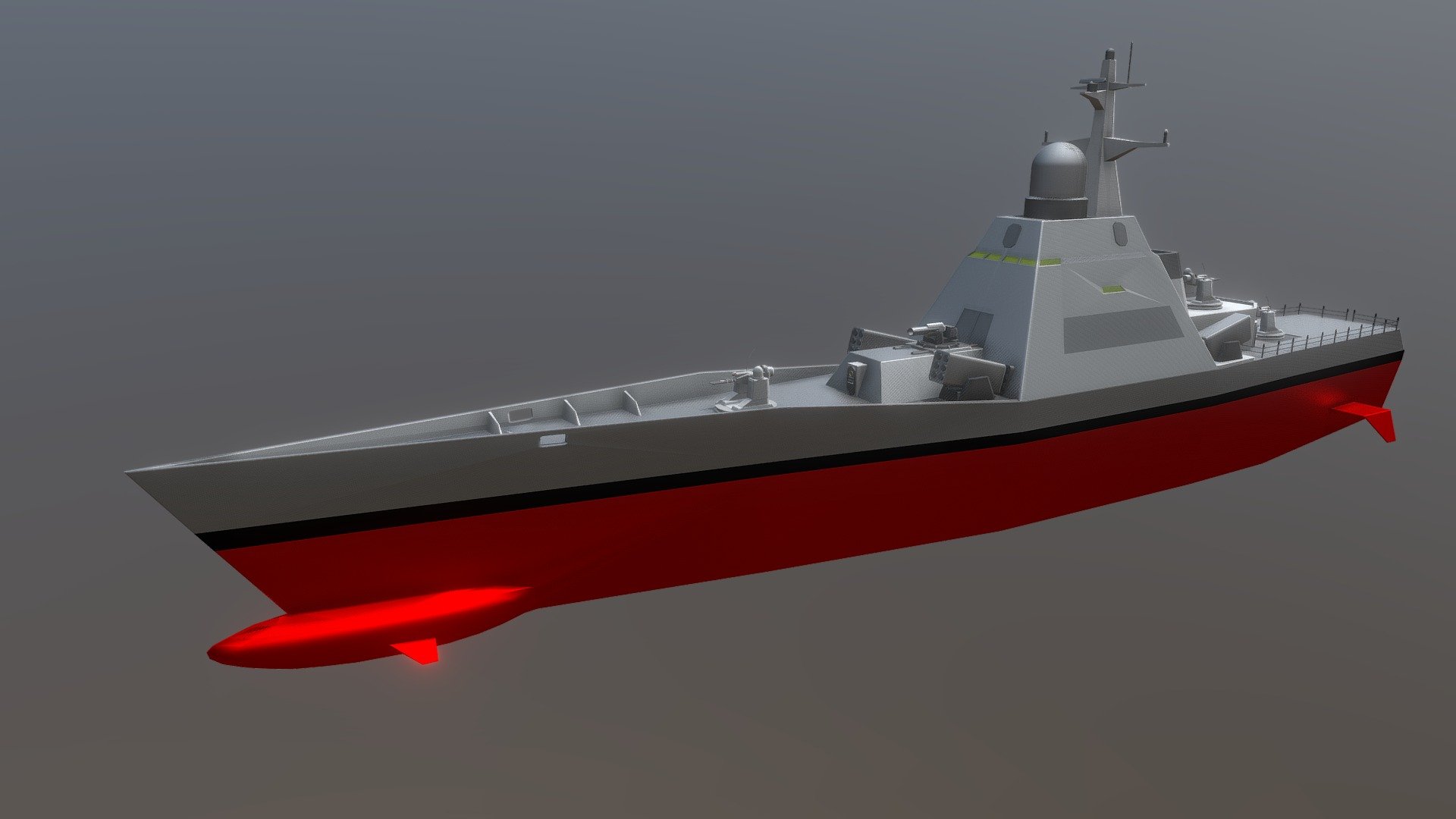 USS Alamo CC-01 Fleet Defense Corvette - Download Free 3D model by ...
