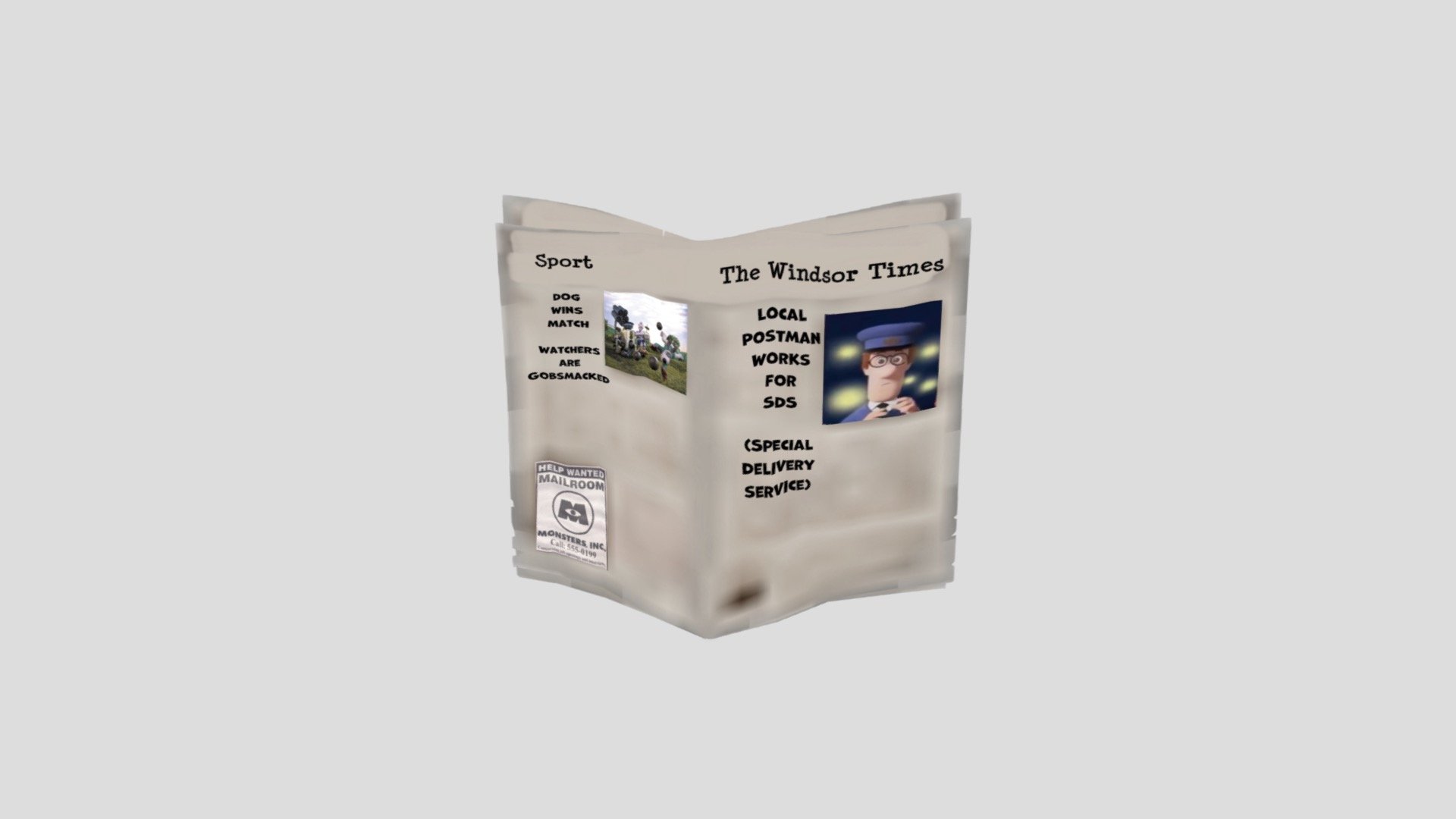 newspaper - Download Free 3D model by Mylom [5d3dd98] - Sketchfab
