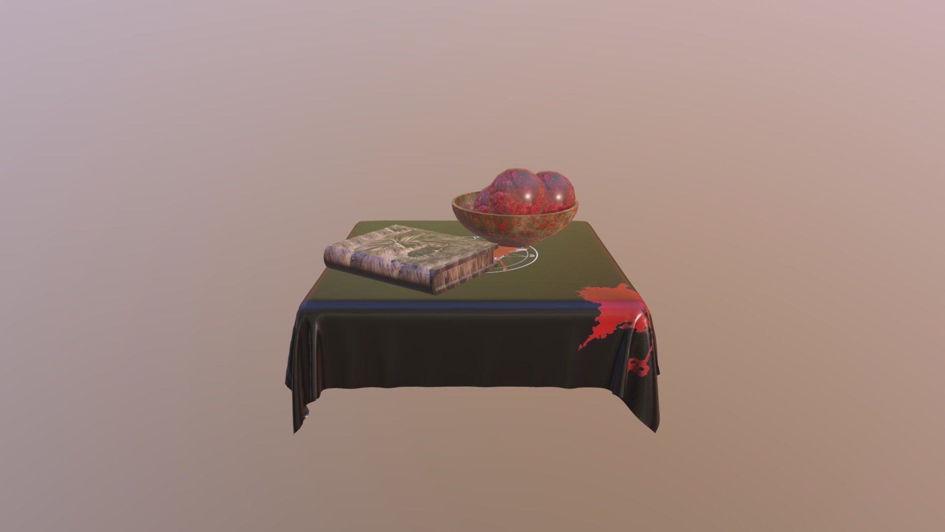 demonic ritual table, raw flesh, & necronomicon - 3D model by EvanBlake ...