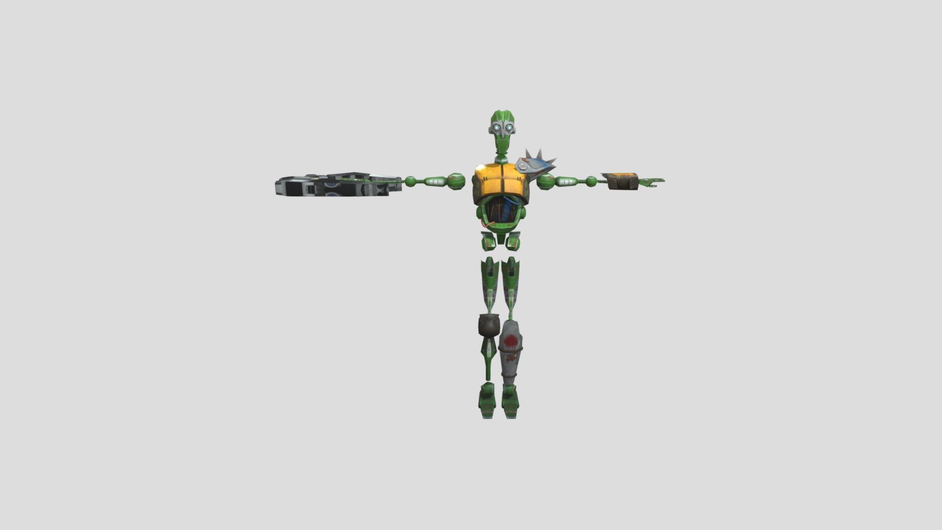 Kraang Droid Skinless Hacked - Download Free 3D model by Umbra (@kot ...