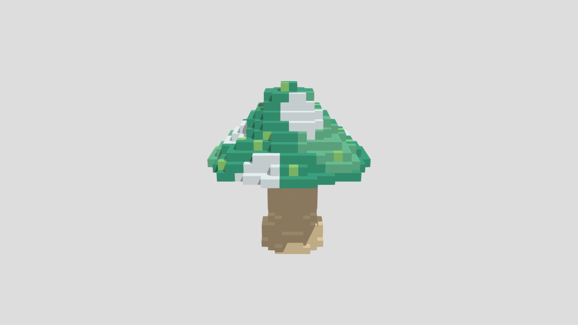 Twin Green Mushrom - 3D model by Gurend [5d40743] - Sketchfab