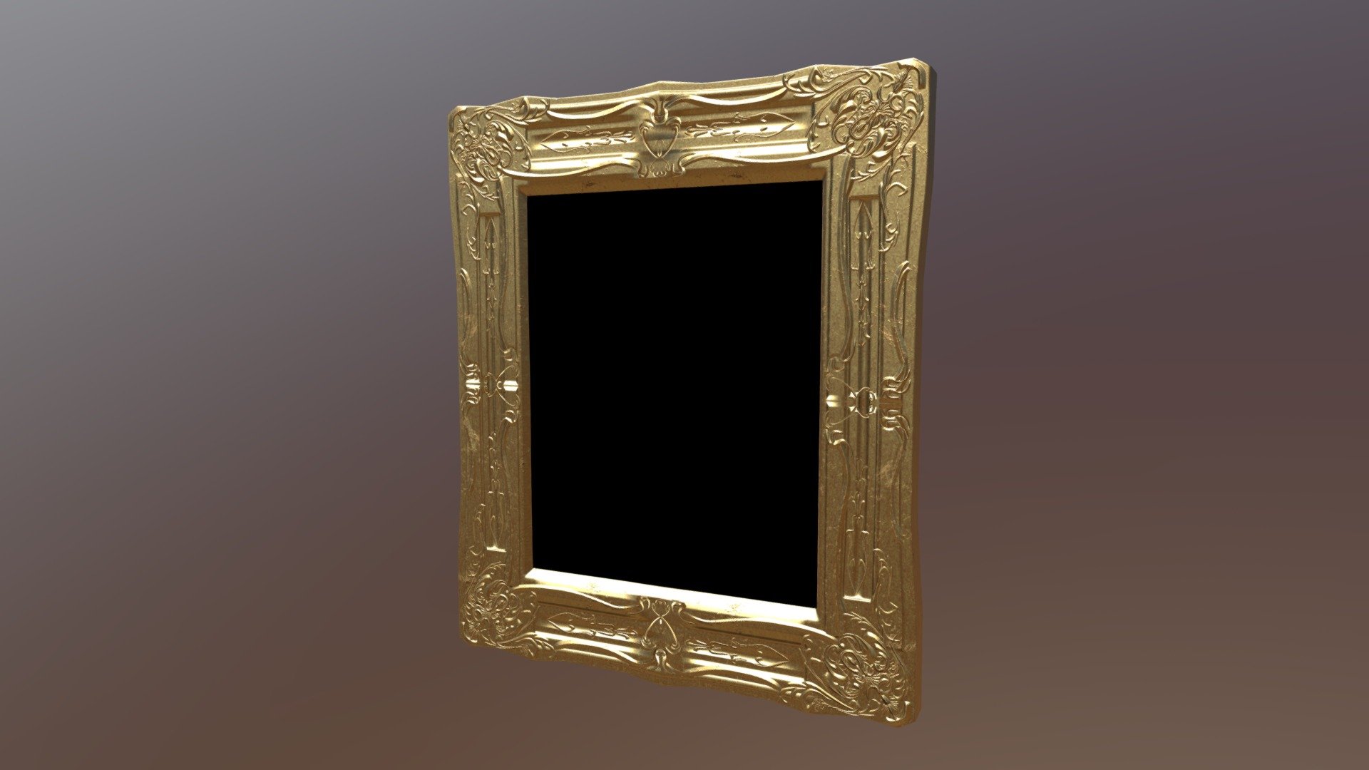 Fancy Gold Picture Frame - 3D model by BurnGameVen [5d40cde] - Sketchfab
