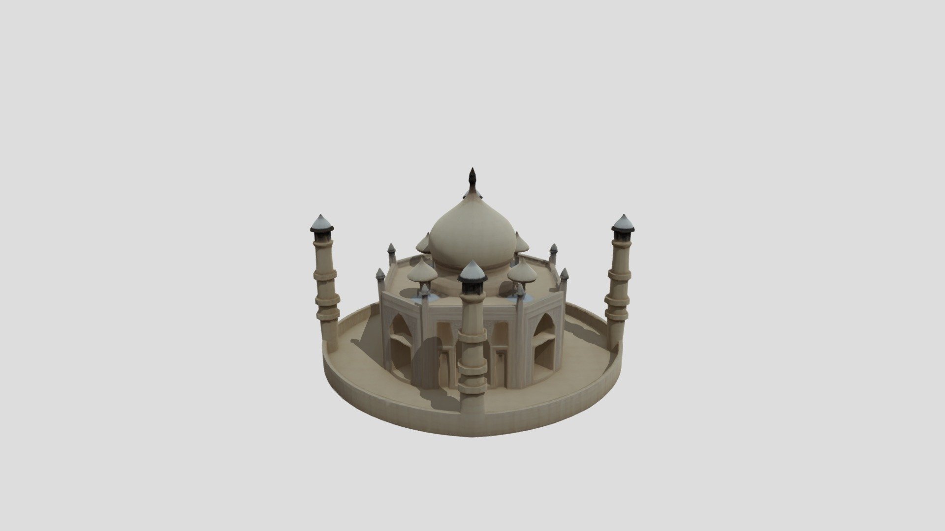 Taj Mahal - Download Free 3D model by hichen (@hiji123456789hiji ...