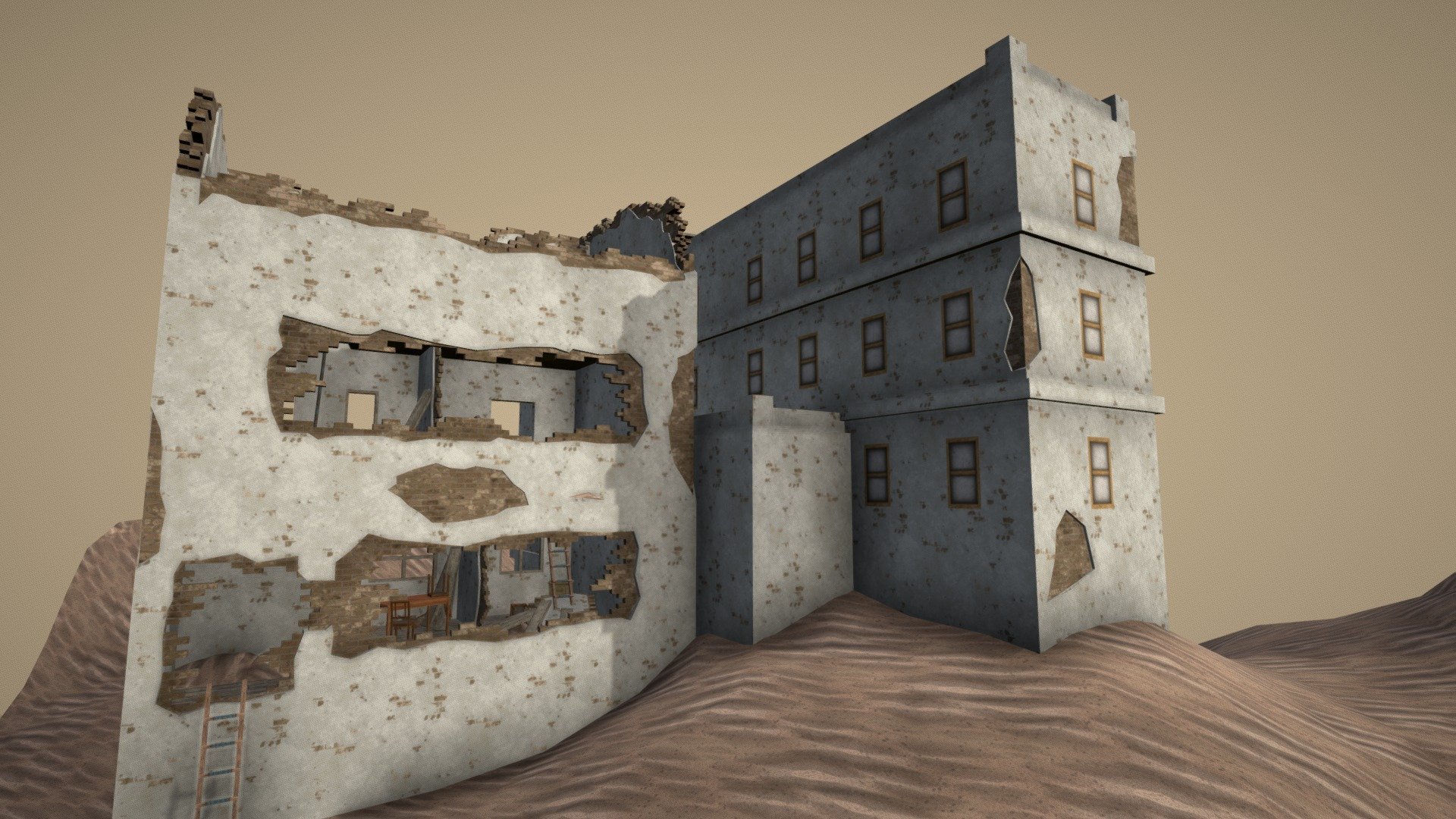 Shooter Level (Deset Location) - Download Free 3D model by MrGreenwud ...
