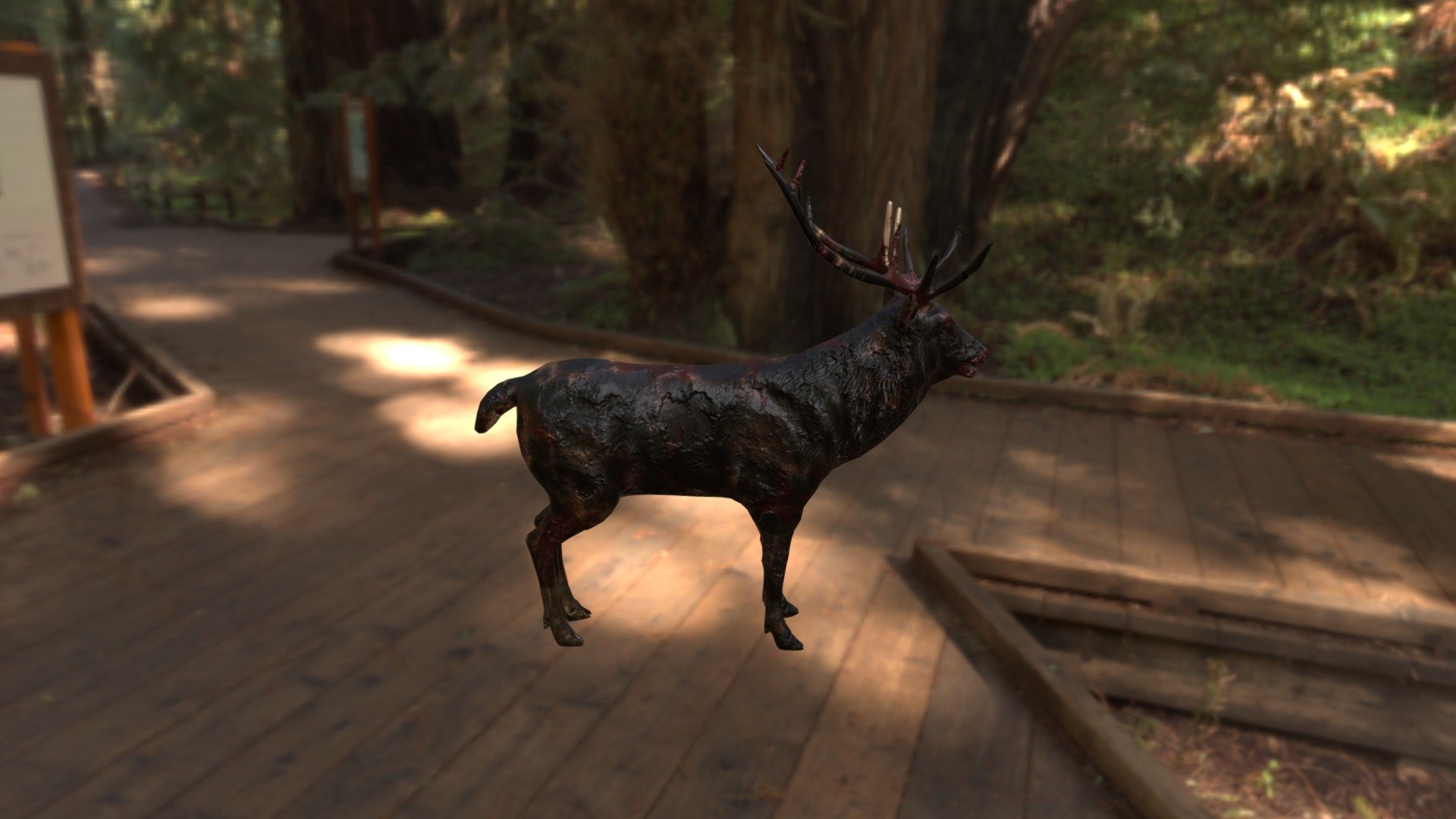 Stag dead burned - 3D model by wetpwnage [5d48b1d] - Sketchfab