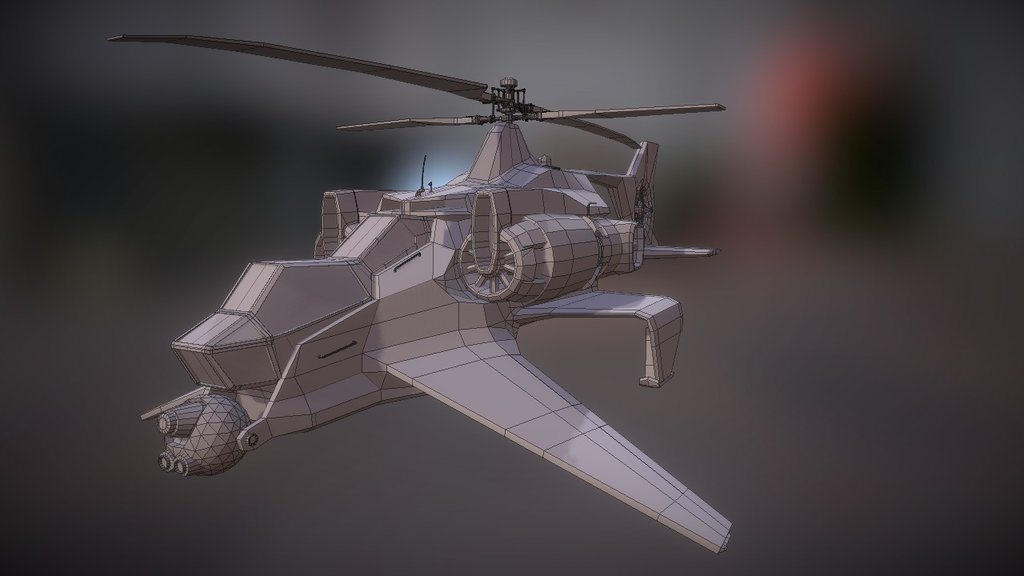 Sci-fi Heli - 3D model by filipflegr [5d492d7] - Sketchfab