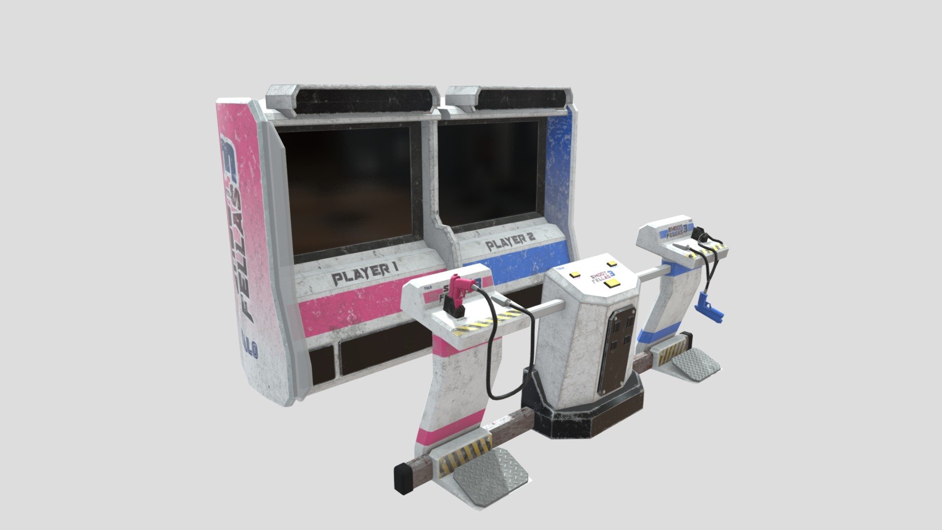 Shoot Fellas Arcade machine - 3D model by RandySandiego [5d4bffb ...