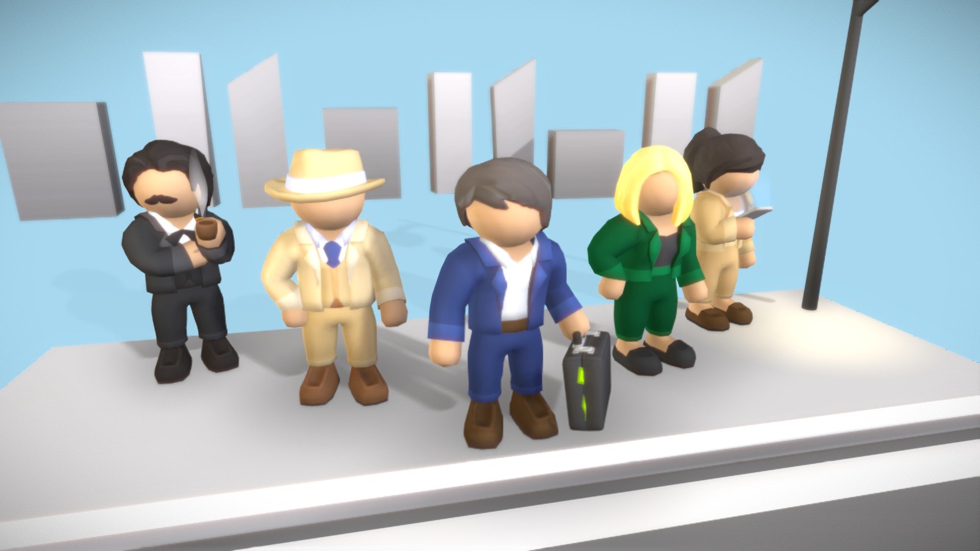 Low poly suited up characters 💼 - 3D model by whyplash [5d4ceac ...