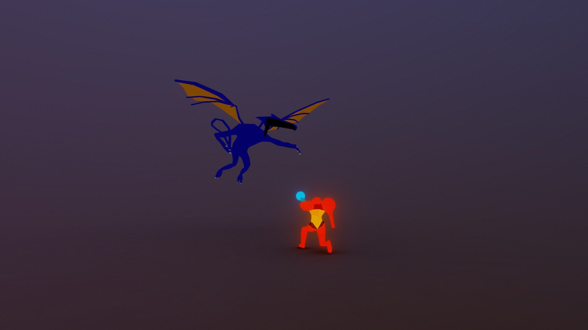 Samus vs Ridley - Super Metroid Low Poly - 3D model by Nathank [5d4e76b ...