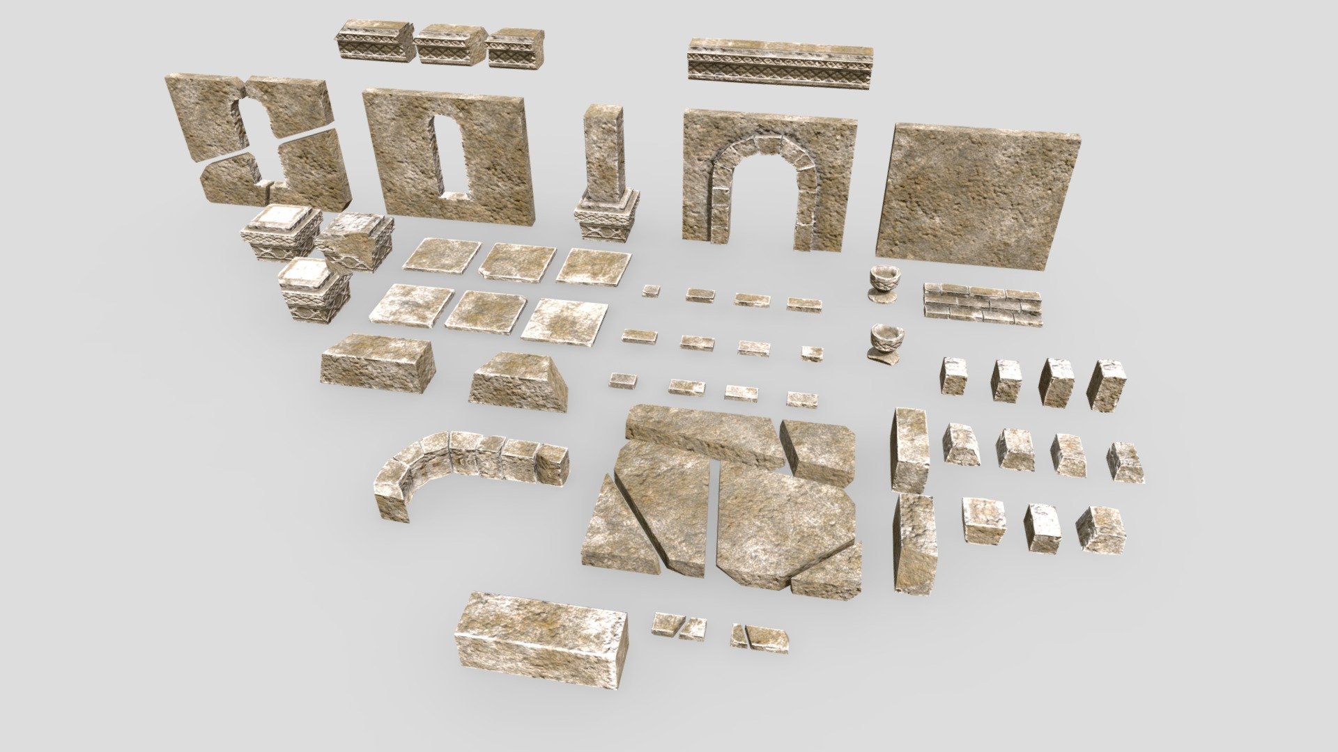 Modular Ancient Ruins - 3D model by Crazy_8 (@korboleevd) [5d4e9fc ...