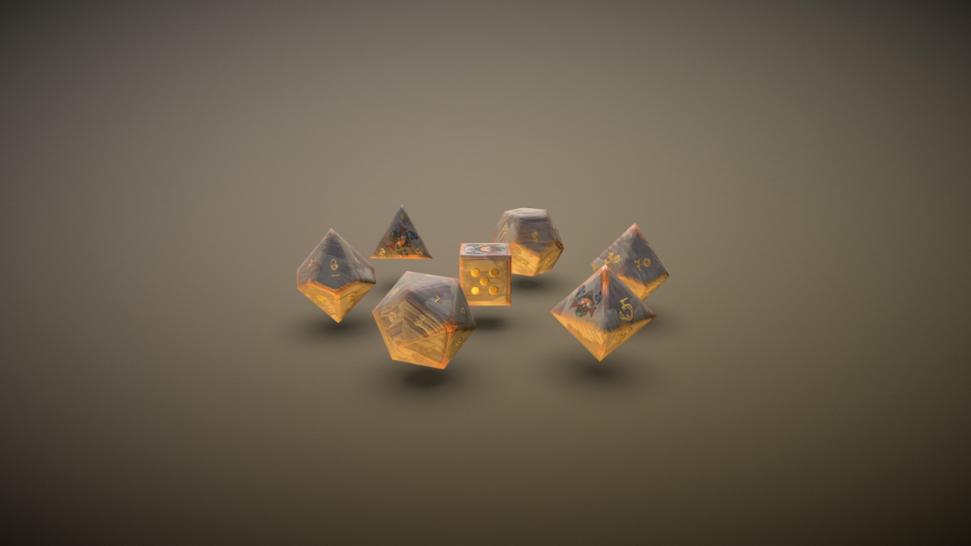 Halloween Dice Set Low Poly - 3D model by MotazKickass [5d53142 ...