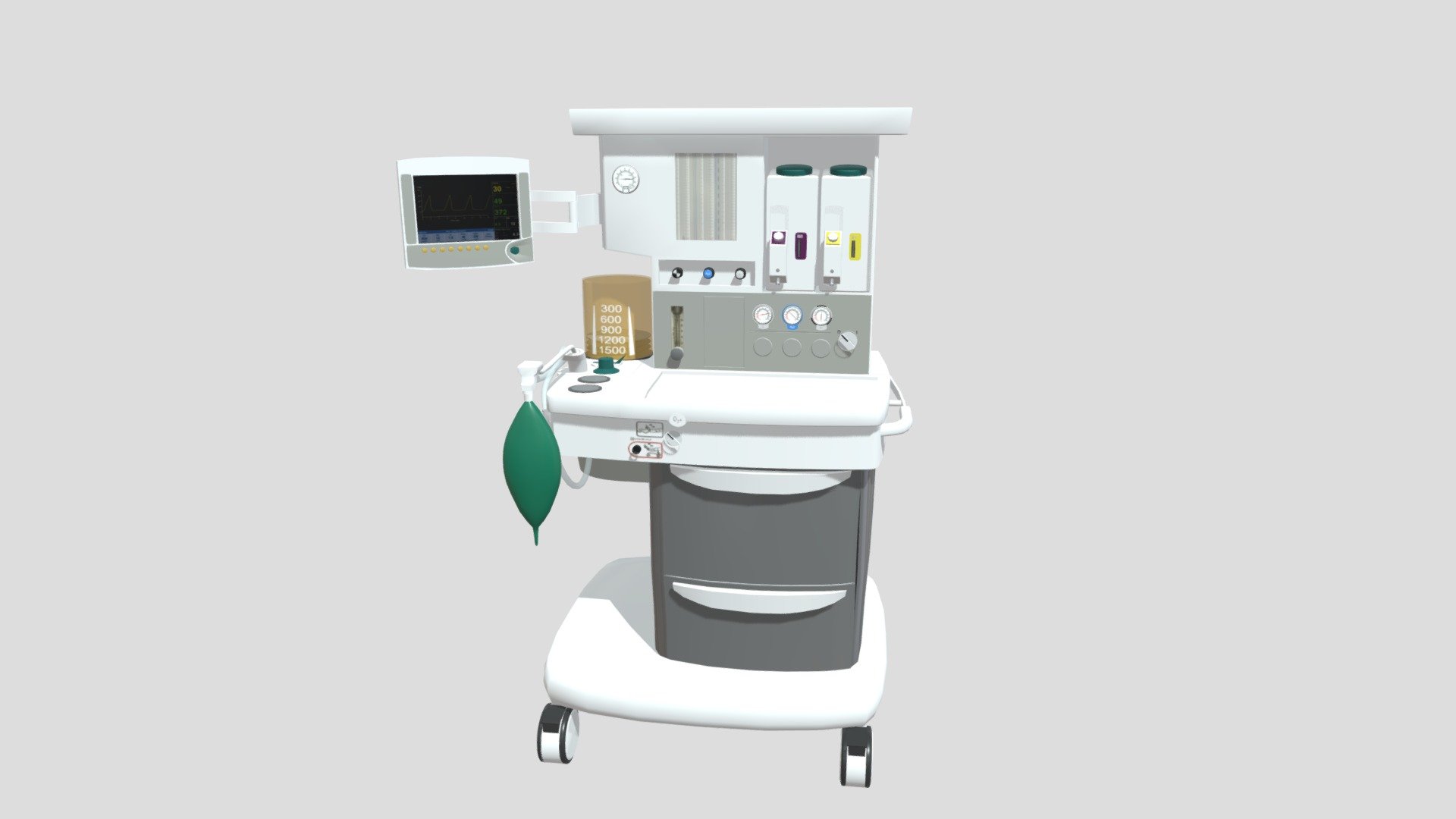 Anesthesia Machine - 3D model by Pedro.Bearari [5d54144] - Sketchfab