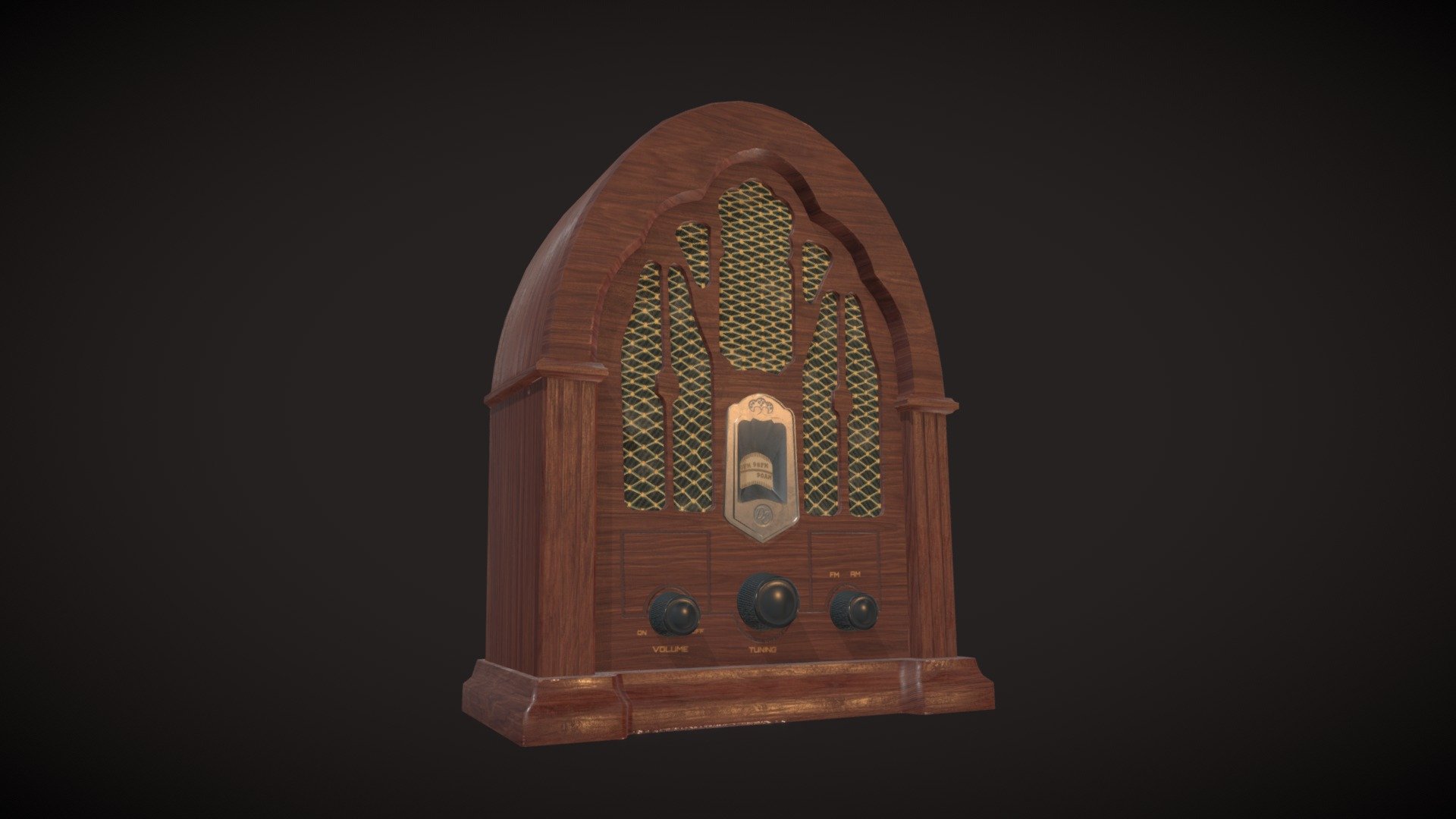 Arched Radio - 3D model by Fernroot Creations (@FernrootCreations ...