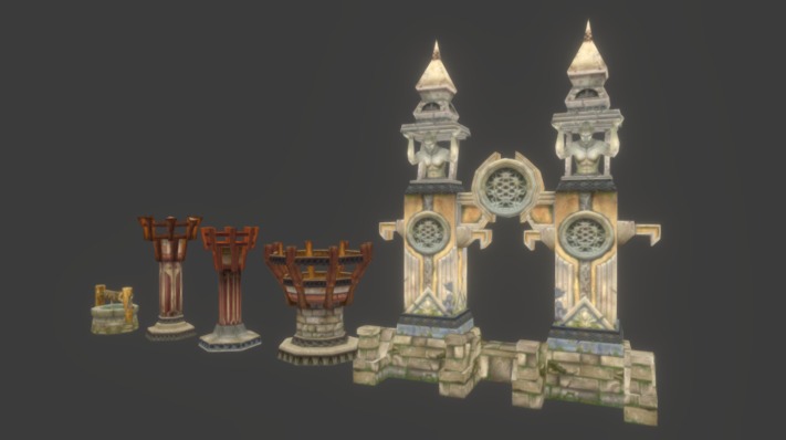 Gate Tower - 3D model by PinkCloud Studio (@pinkcloudstudio) [5d55ff2 ...