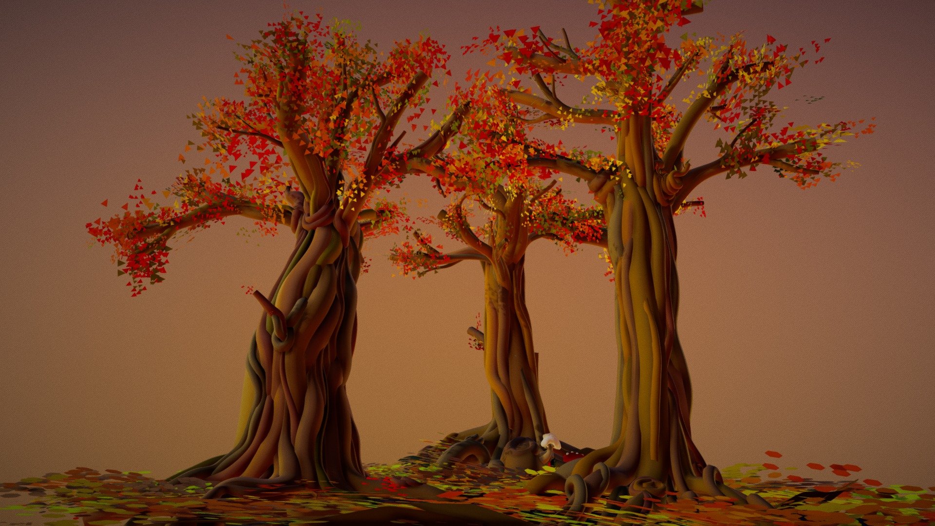 Autumn Forest - 3D model by CoolPaintr VR (@CoolPaintrVR) [5d57b45 ...