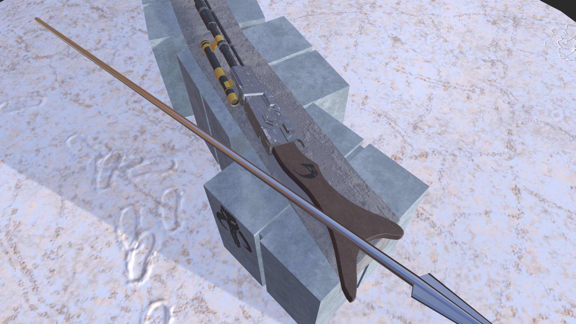The Mandalorian Weapons (Rifle and Beskar Spear) - Download Free 3D ...