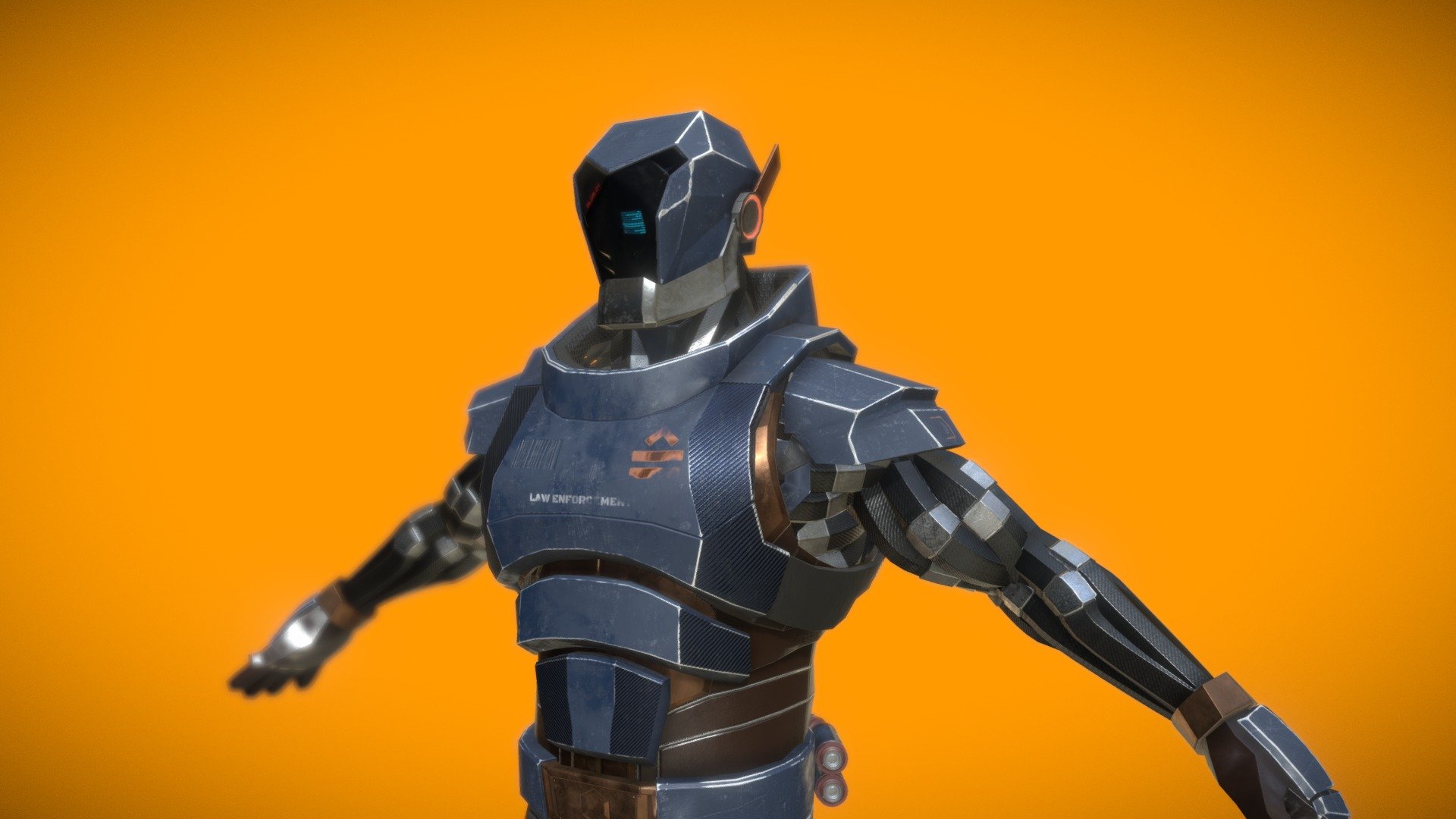 Law Enforcer (SLDR-01) - 3D model by doboszrafal [5d63bee] - Sketchfab