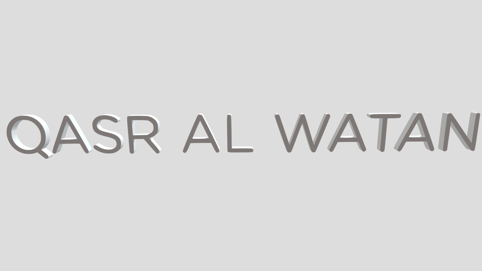 QASR logo white - Download Free 3D model by nicmitham [5d63d67] - Sketchfab