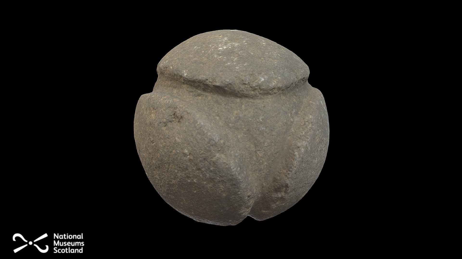 Four-knob carved stone ball, Aberdeenshire - 3D model by National ...