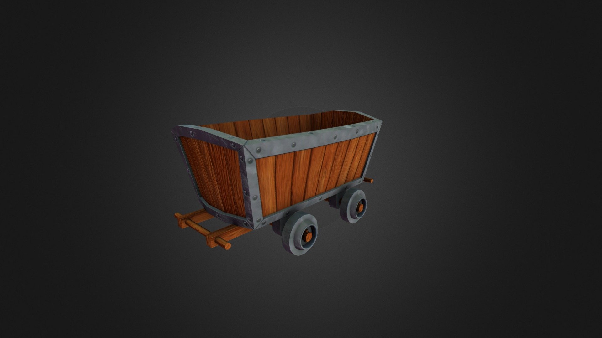 Cartoony Mining Cart - 3D model by cerfribar [5d68650] - Sketchfab
