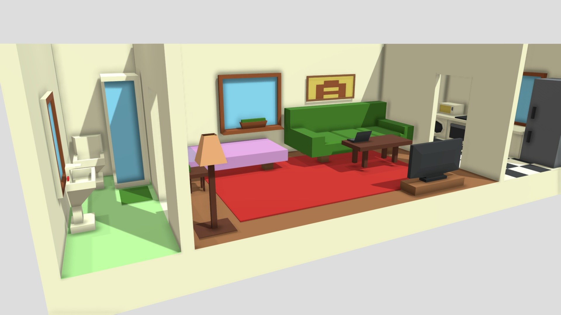 Low Poly Flat - Download Free 3D model by andsab7 [5d69a07] - Sketchfab
