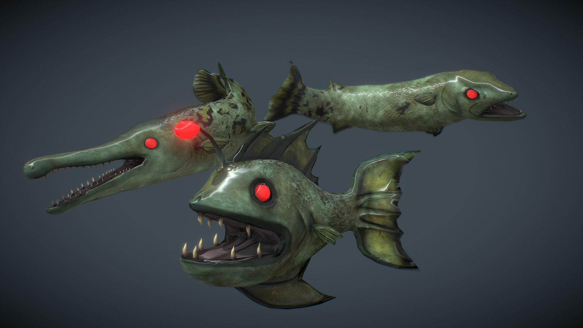 Predatory fish - 3D model by paulinawarn [5d6cc9e] - Sketchfab