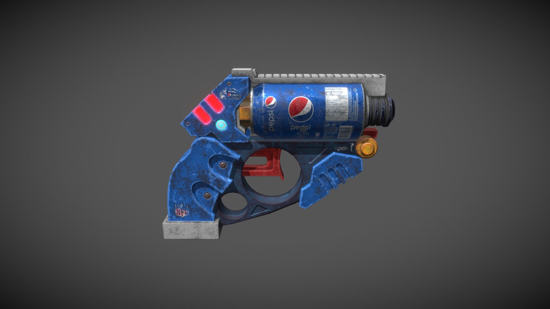 Pepsi Gun - 3D model by Sasha Sanchez (@sashasanchez) [5d6f094] - Sketchfab