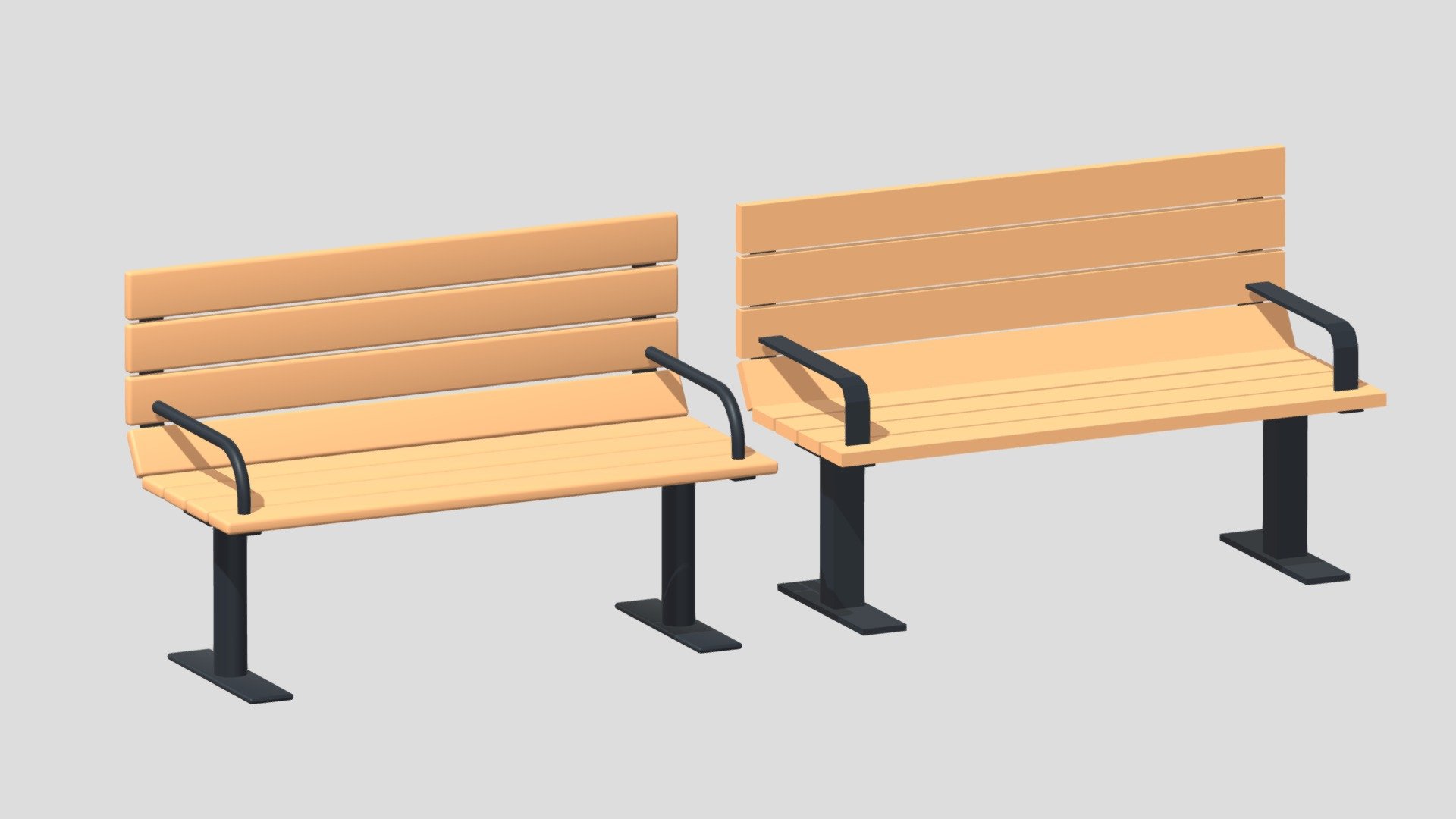 Cartoon Wooden Bench Park 1 - Buy Royalty Free 3D model by Philip Storm ...