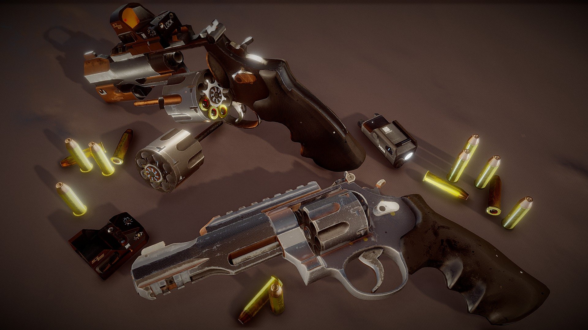 357 Magnum Revolver - 3D model by AX-7YK [5d74b9f] - Sketchfab