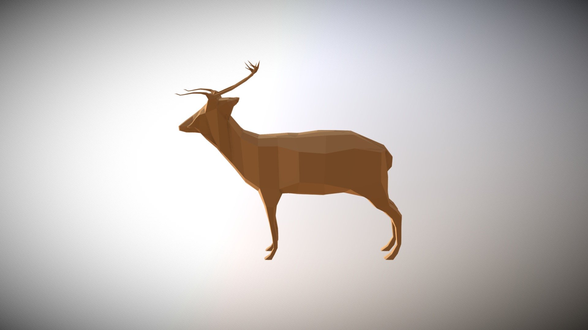 Low Poly Deer - 3D model by rraditau [5d76180] - Sketchfab