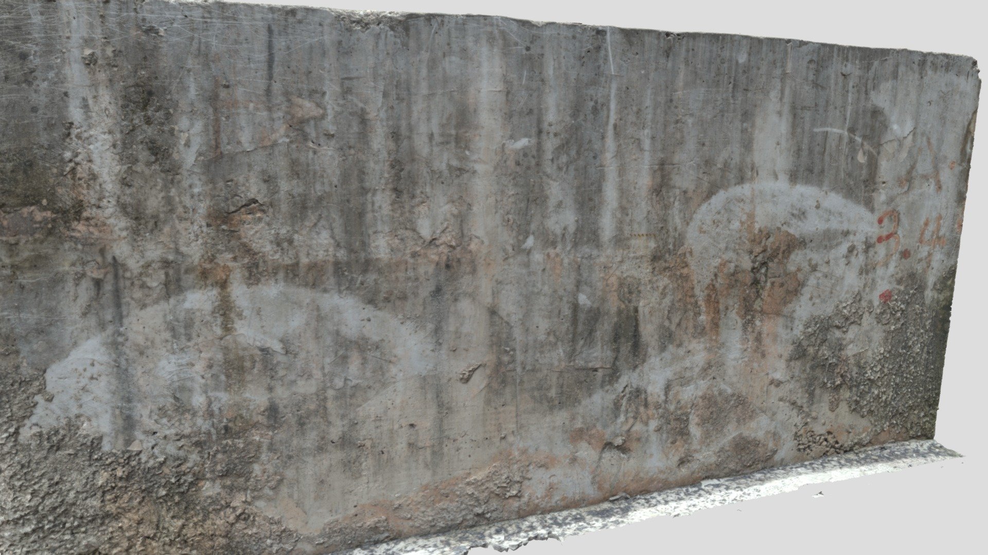 Concrete Wall 04 - Download Free 3D model by joeshu [5d767b1] - Sketchfab